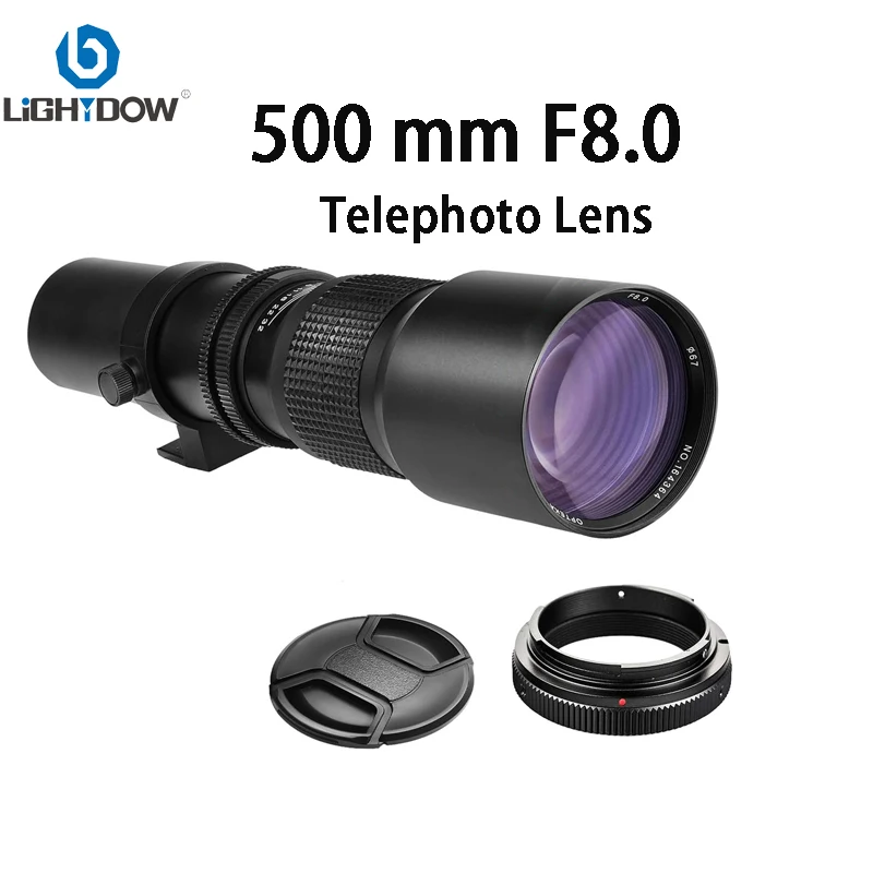 Lightdow-Camera-500mm-F8-0-Lens-Manual-Telephoto-Zoom-With-T2-T-Mount ...