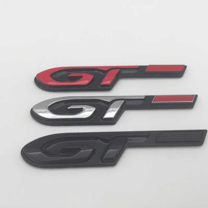 1pcs 3d Metal Gt Logo Car Letter Rear Trunk Decals Emblem Badge Sticker ...