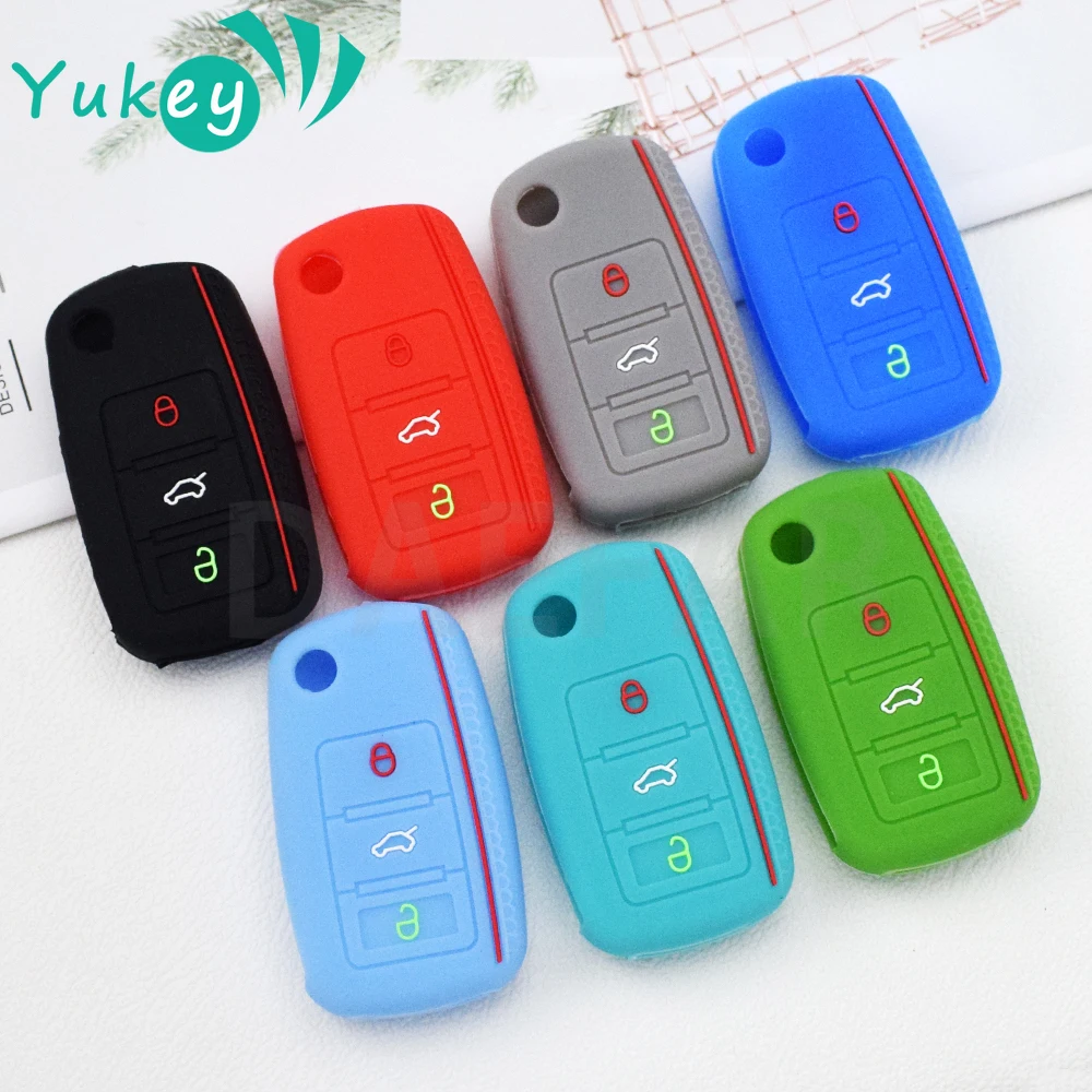 3-Buttons-Silicone-Key-Case-Car-Key-Case-for-VW-Golf-Jetta-POLO-for ...