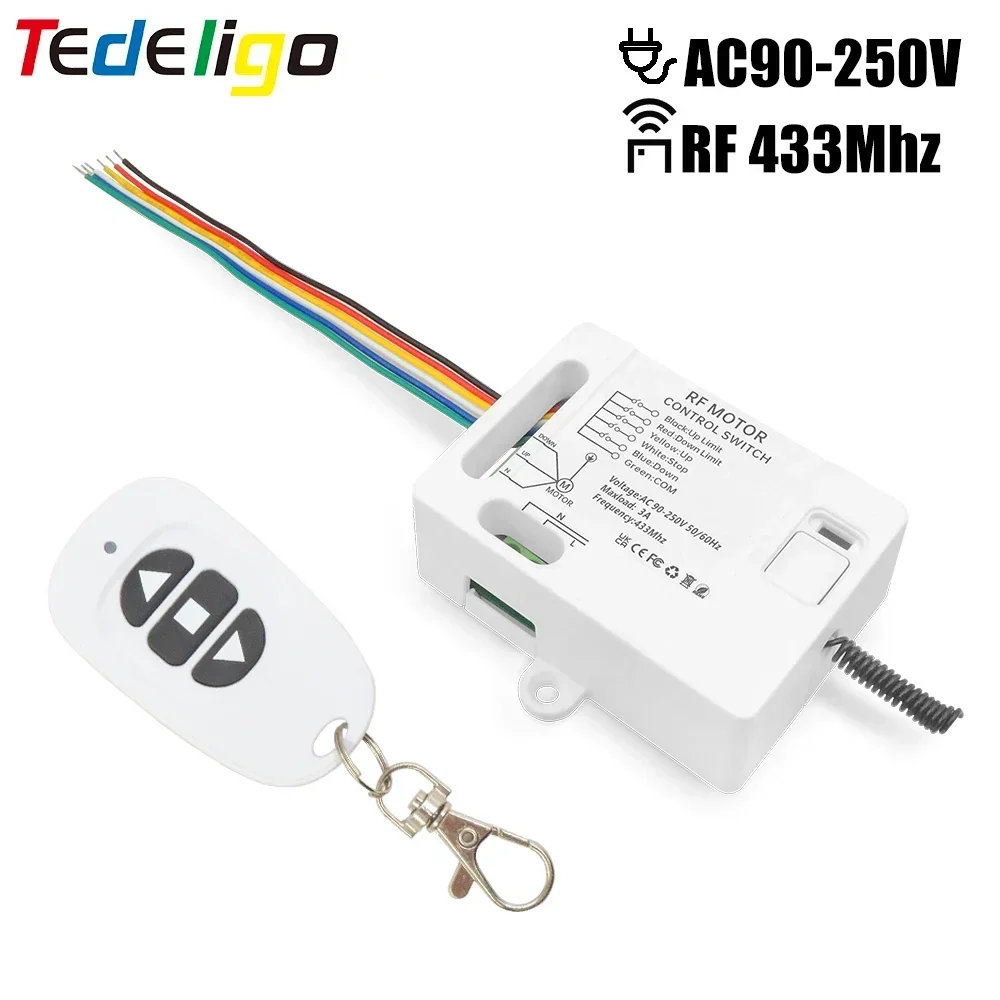 433-MHz-Wireless-Remote-Control-Motor-Controller-Module-Rf-AC110-220V-Transmitter-Receiver-for ...
