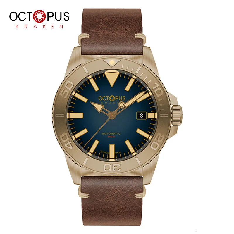 Octopus-Kraken-Watch-For-Men-Vintage-CuSn8-Tin-Bronze-NH35-Movement ...