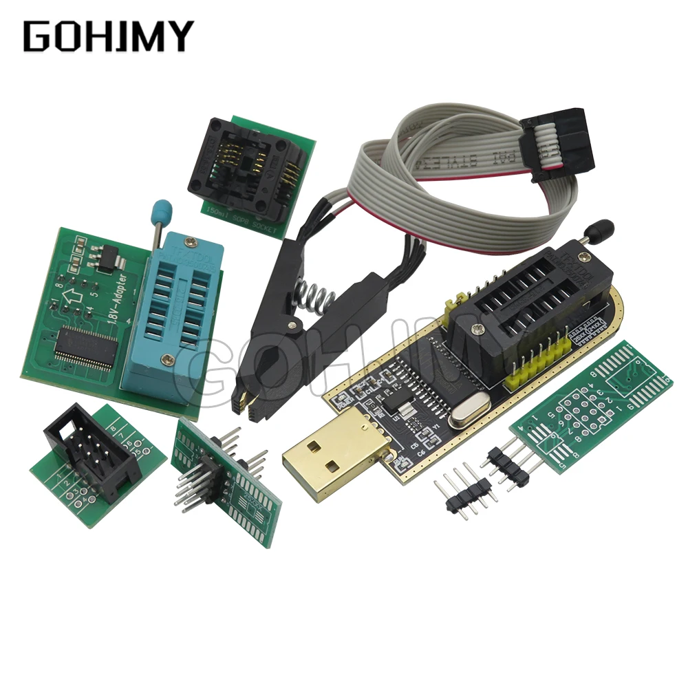 Módulo programador USB EEPROM Flash BIOS CH341A 24 25 Series + Clip de prueba SOIC8 SOP8 para ...