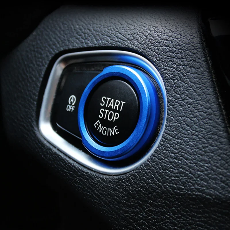 Car Key Start Button Decor Frame Car Interior Engine Start Stop Button ...
