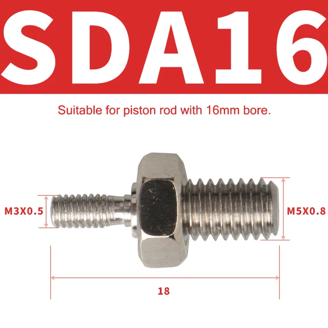 SDA External Tooth Head Cylinder Inner Thread To Outer Thread Connector ...