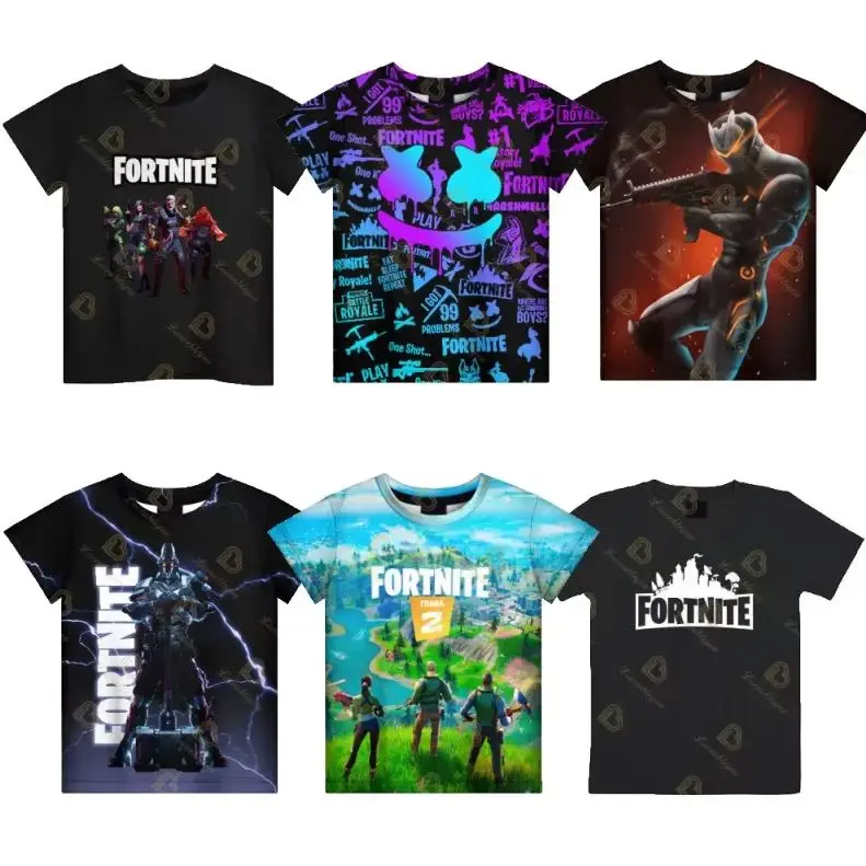 Fortnite 3d T-shirt Kids Cartoon Short Sleeve T-shirt Men/women Casual ...