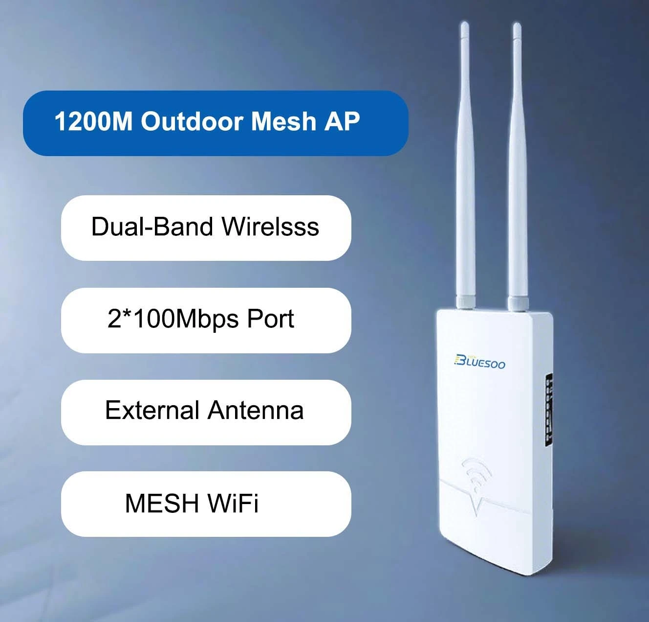 1200Mbps Outdoor AP Router Dual Band Wireless poe mesh wifi system ...