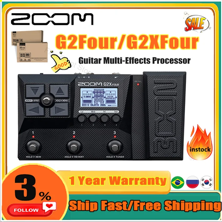 Zoom G2 Four G2X FOUR Guitar Multi-Effects Processor Multi-Layered IR’s ...