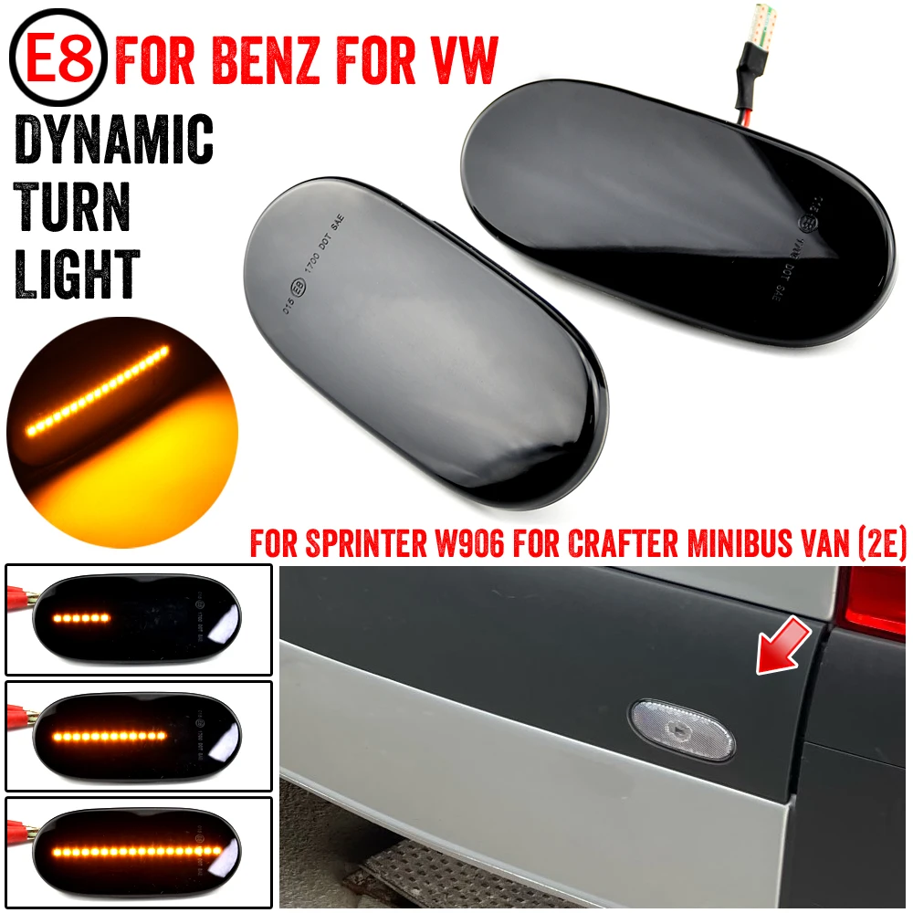 New Lamp Dynamic LED Side Marker Light For Mercedes Benz Sprinter W906 ...