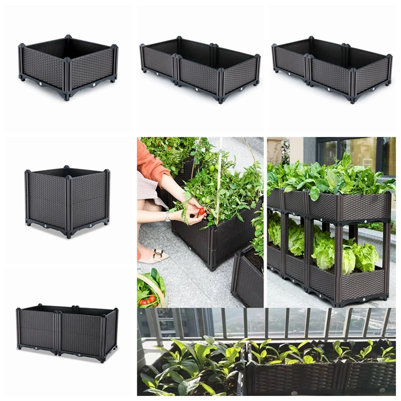 Assembled Vegetables Grow Pot Raised Garden Bed Veg Planting Box Large ...