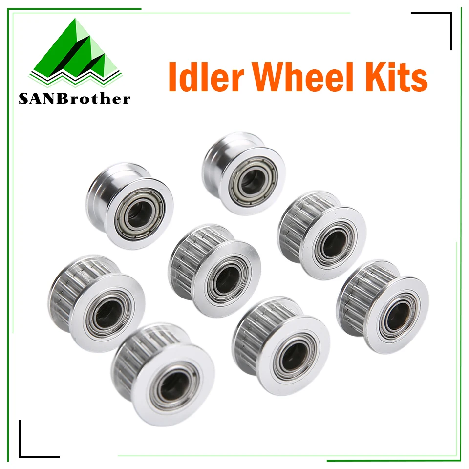 1Set-20T-GT2-Idler-Kit-Aluminium-Timing-Pulley-20-Tooth-Wheel-Bore-5mm ...