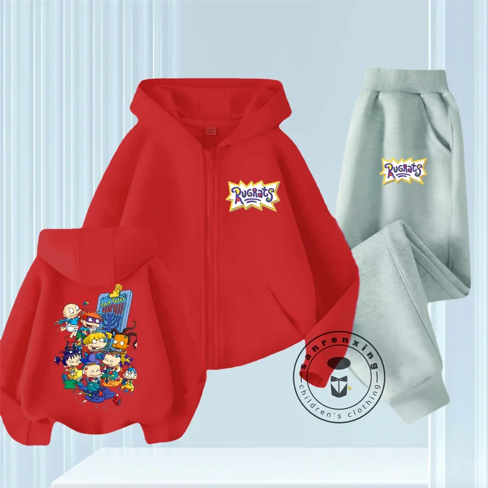 The-Rugrats-Movie-Barter-Children-Zipper-Hoodie-Set-Cartoon-Print ...