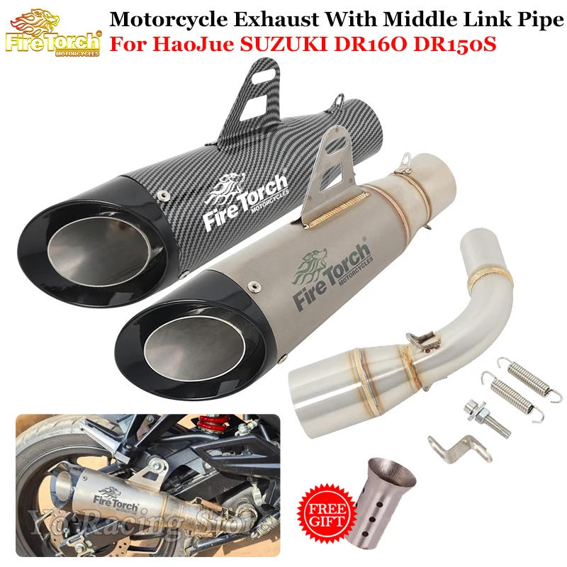 Slip-On-For-HaoJue-SUZUKI-DR160-DR150S-DR-160-Motorcycle-Exhaust-System ...