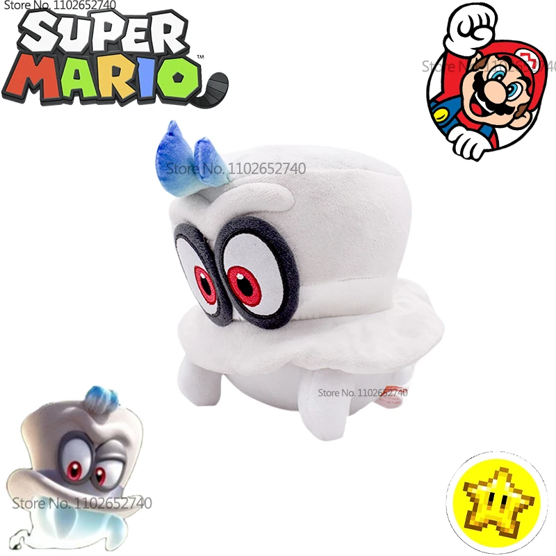 2023 New Super Mario Odyssey Cappy Soft Plush Stuffed Doll Toys Game Periphery Room Decoration ...
