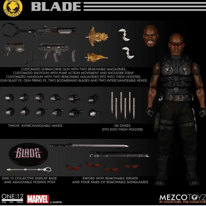 Original-Mezco-One-12-Collective-Marvel-Comic-Blade-1-12-In-Stock-Anime ...