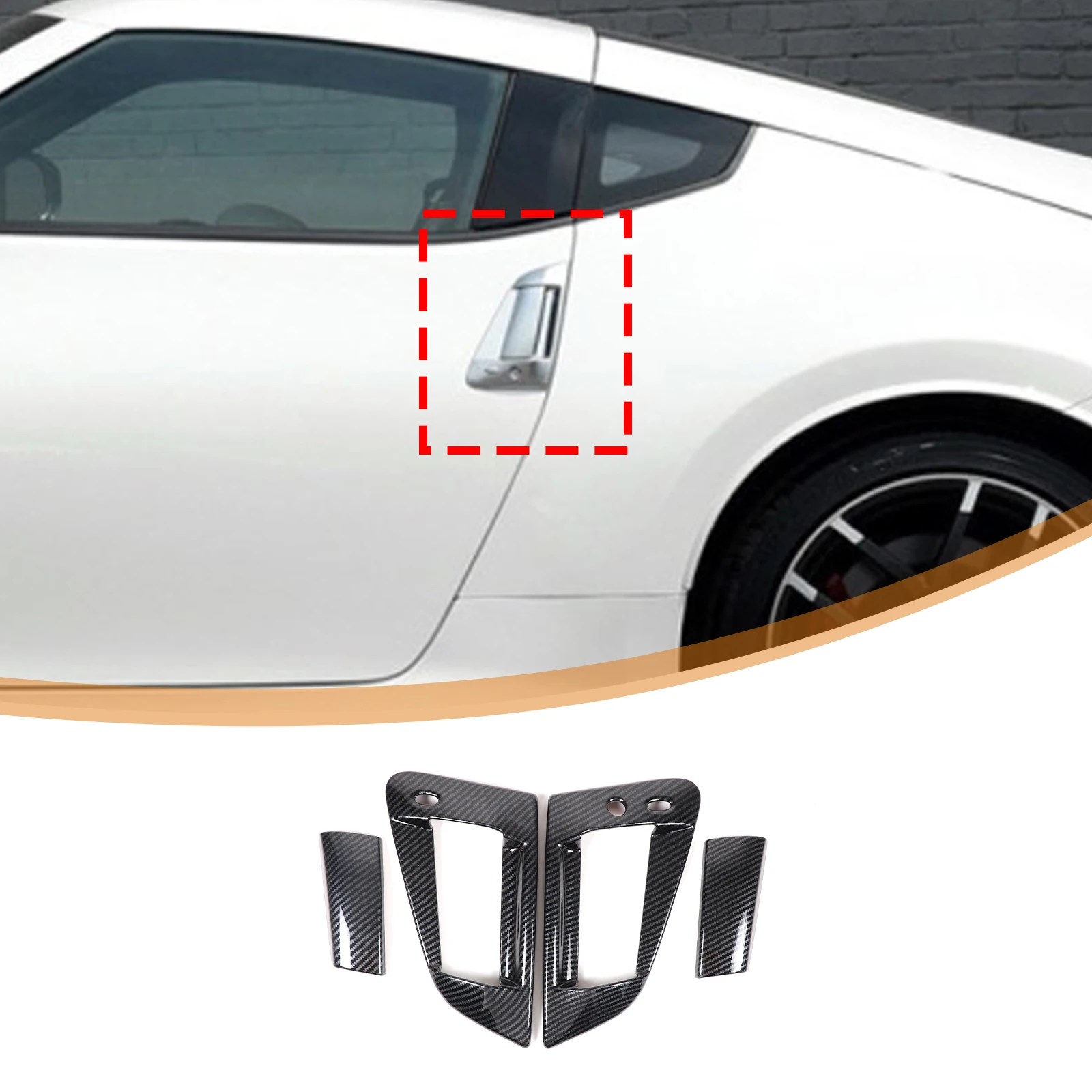 LHD-For-Nissan-370Z-Z34-2009-2020-ABS-Carbon-Fiber-Outer-Door-Pull ...
