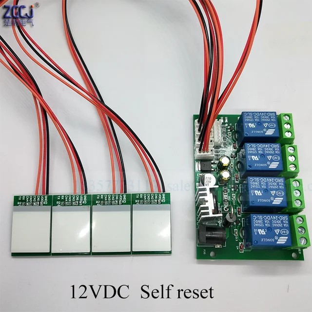 Carte de relais tactile à 4 voies, module à quatre canaux, ouverture ...