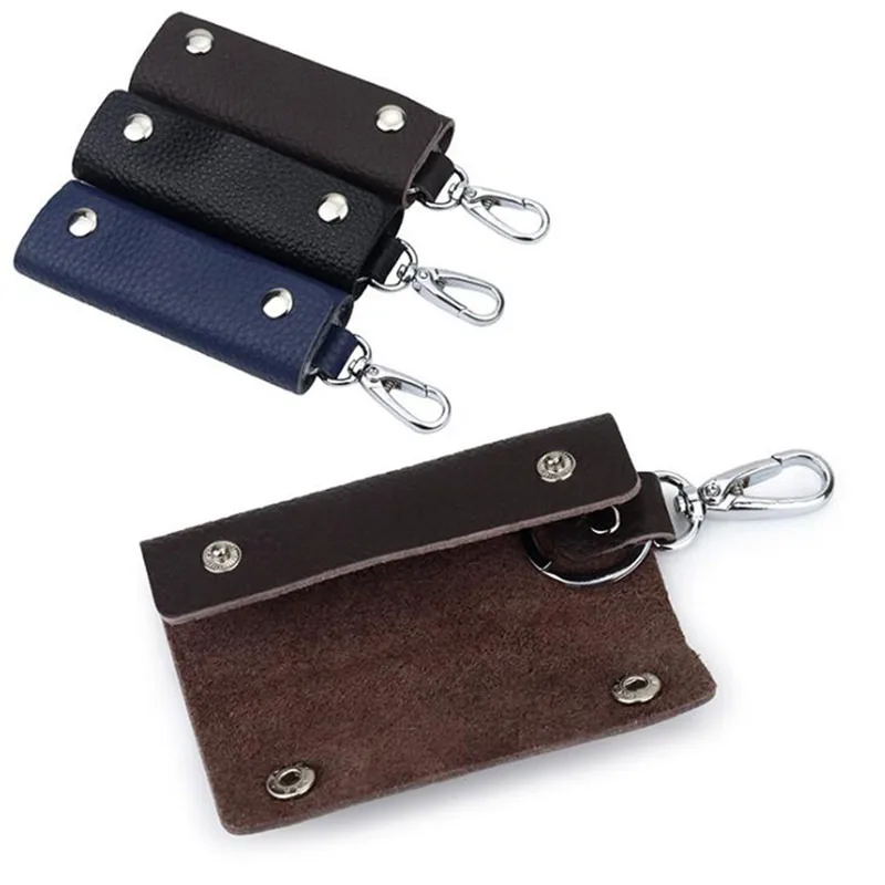Men's Business Leather Key Case Waist Hanging Key Chain Household Large ...