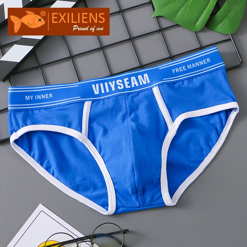 EXILIENS Brand New Fashion Solid Cotton Underwear Men Brief Sexy ...