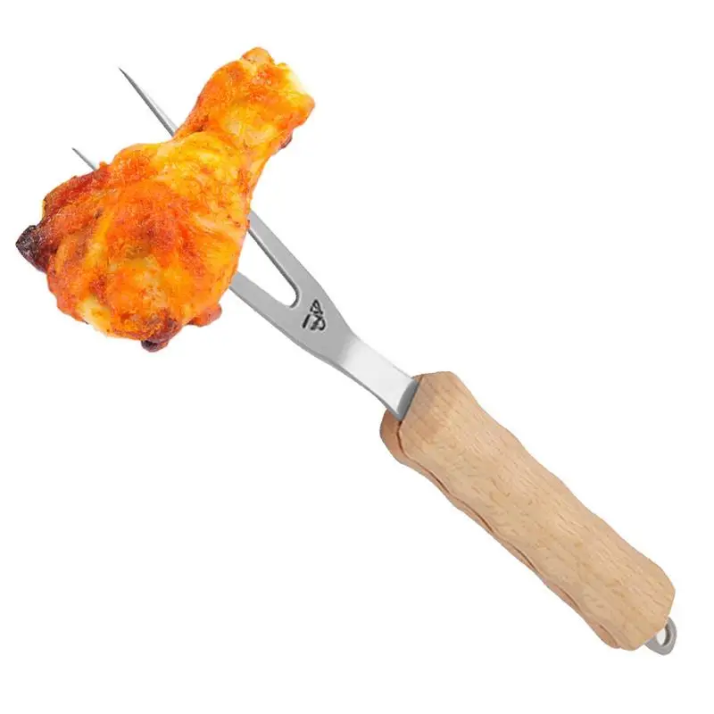 BBQ-Fork-Outdoor-Barbecue-U-Shaped-Fork-Long-Prongs-Serving-Fork-For ...