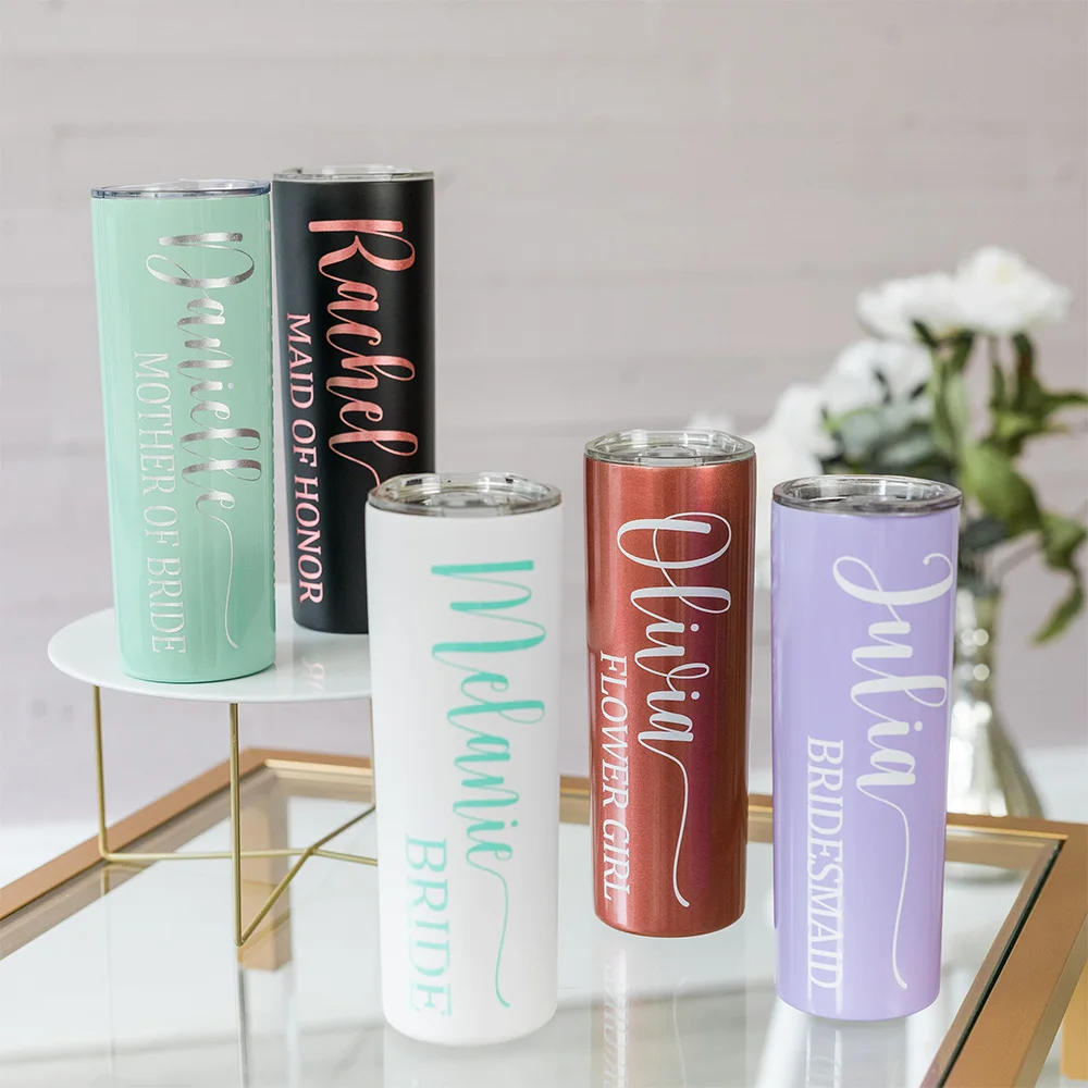 Custom Tumbler With Straw, 20oz Straight Tumbler, Stainless Water ...