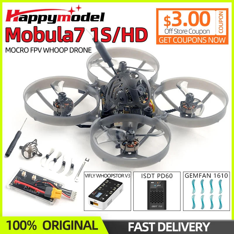 Happymodel-Mobula7-Mobula-7-1S-HD-75mm-Micro-FPV-Whoop-Quadcopter-Drone ...