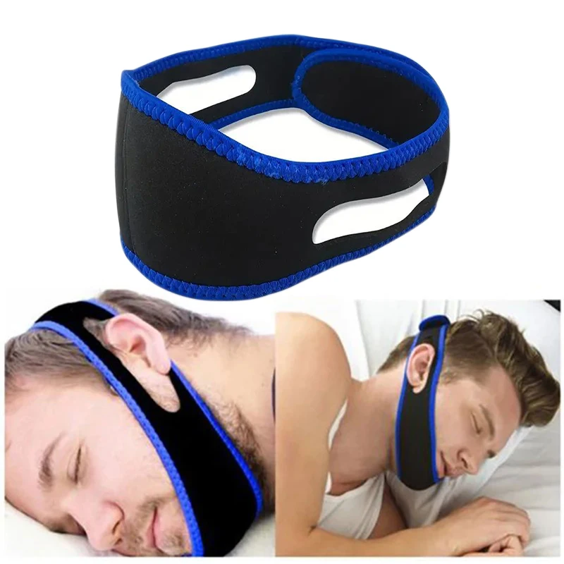 Snoring-Stop-Headband-Anti-Snoring-Belt-Black-Blue-Chin-Strap ...