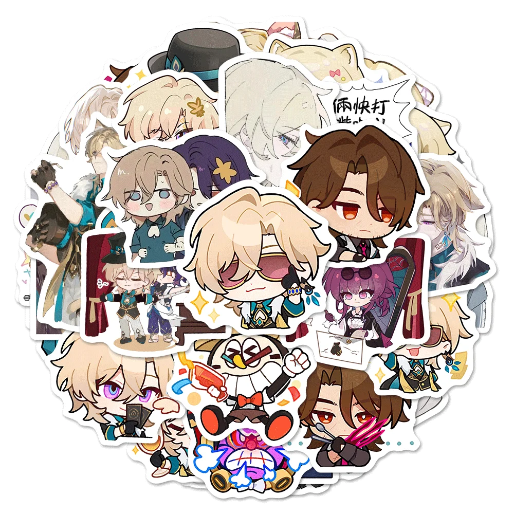 Honkai-Star-Rail-Merch-Character-Stickers-Aventurine-Dr-Ratio-48-Pieces ...
