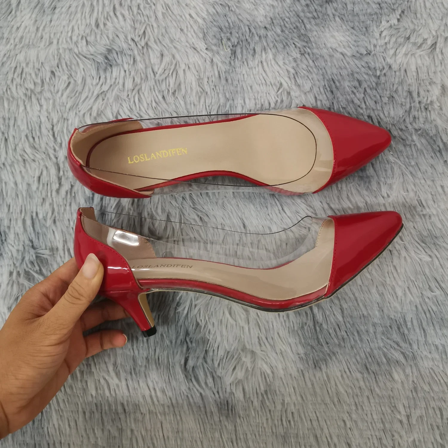 Women Pumps 2026 Spring Autumn Sexy Transparent PVC 5cm Low Heel ...