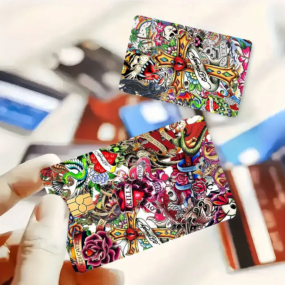 Creativity Ed H-Hardy Card Stickers Waterproof Film skin Cover 4PCS ...