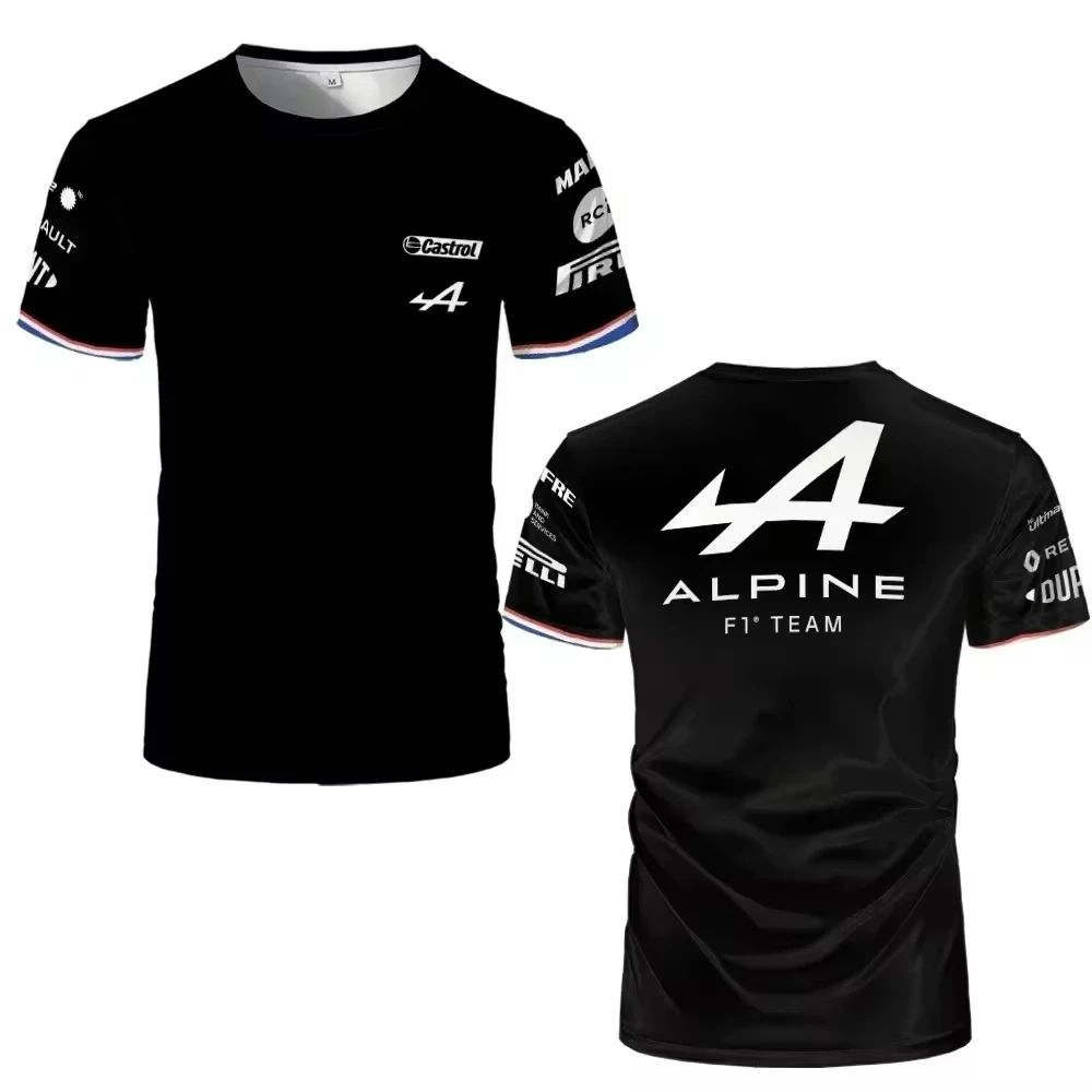 F1-Racing-Suit-2024-New-Alben-Team-Alpine-Summer-Short-Sleeved-Crew ...