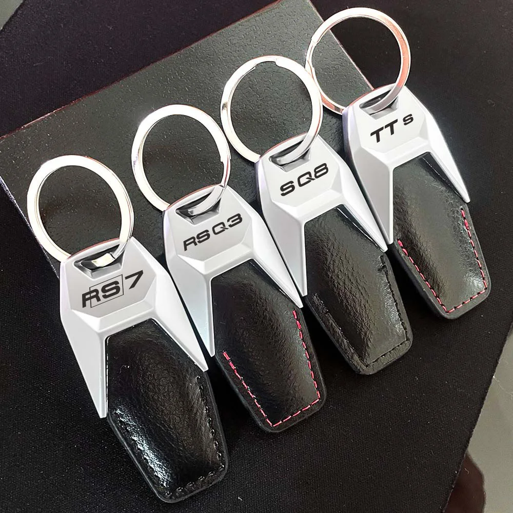 Zink Legierung Leder Auto Keychain Schlüssel Ring für Audi RS3 RS4 RS5 ...