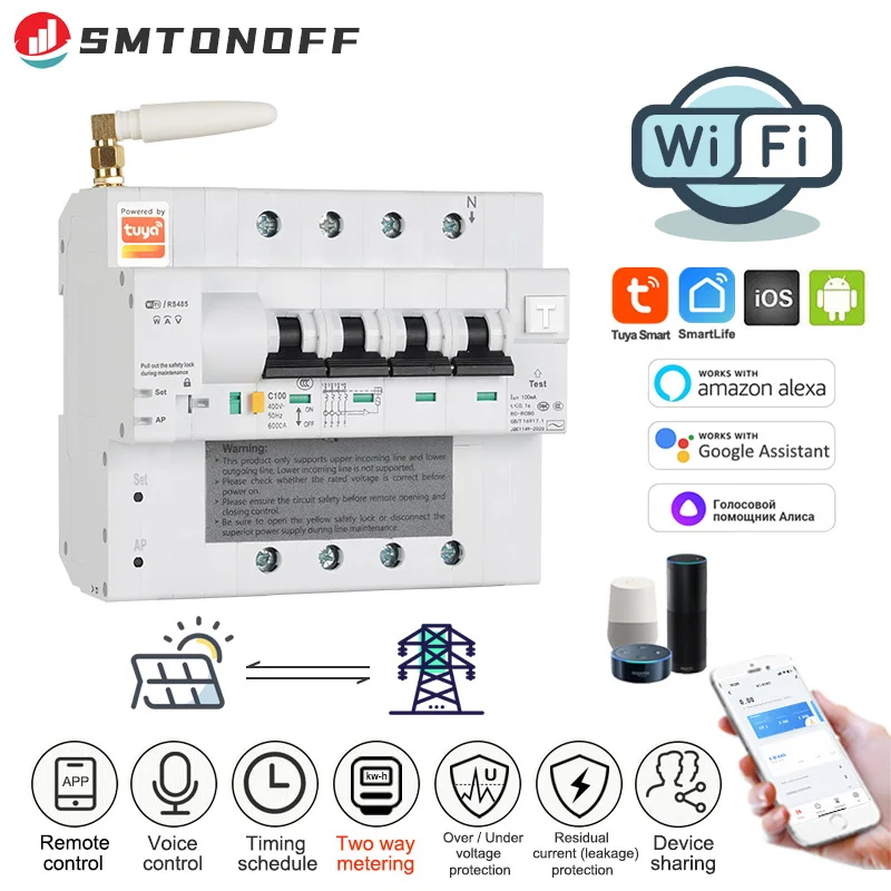 Tuya-WiFi-smart-RCBO-4P-100A-contatore-prepagato-trifase-misuratore ...
