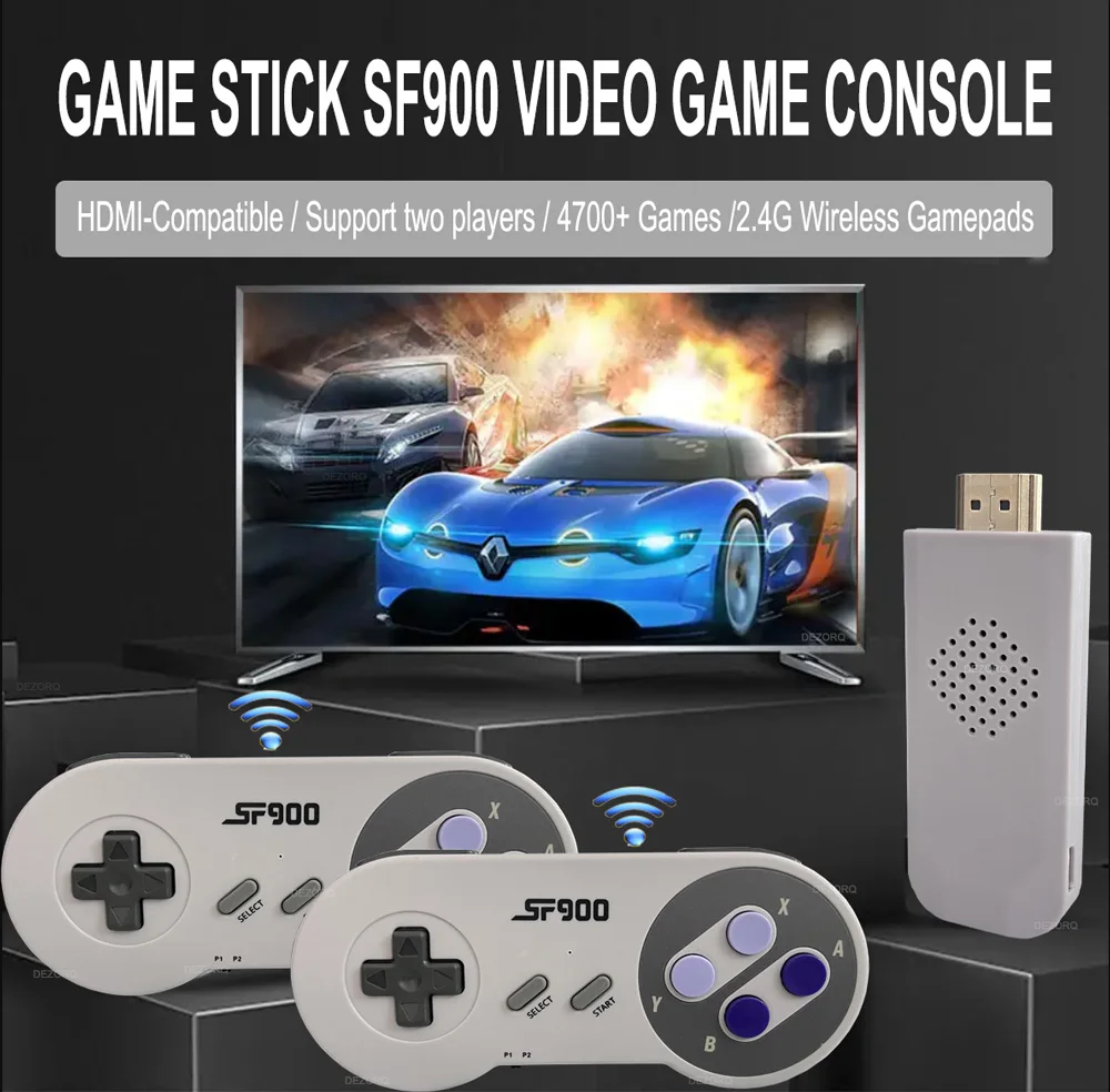 Consola SNES SF900 Game Stick 1700 Juegos Incluido 4k –, 41% OFF