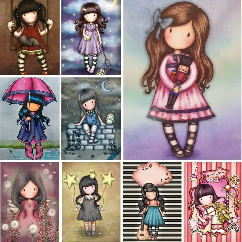 DIY-5D-Diamond-Painting-Kit-Gorjus-Girl-Little-Princess-Paintings-Full-Round-Diamond-Embroidery ...