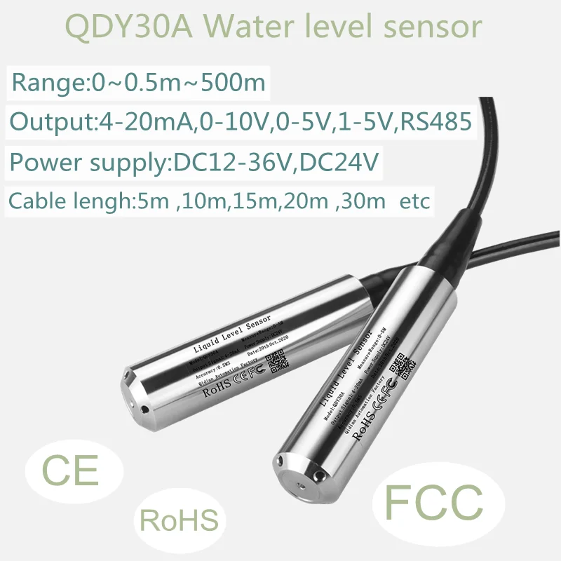 Submersible 0-10V 4-20mA Output Hydrostatic Level Sensor Transmitter ...