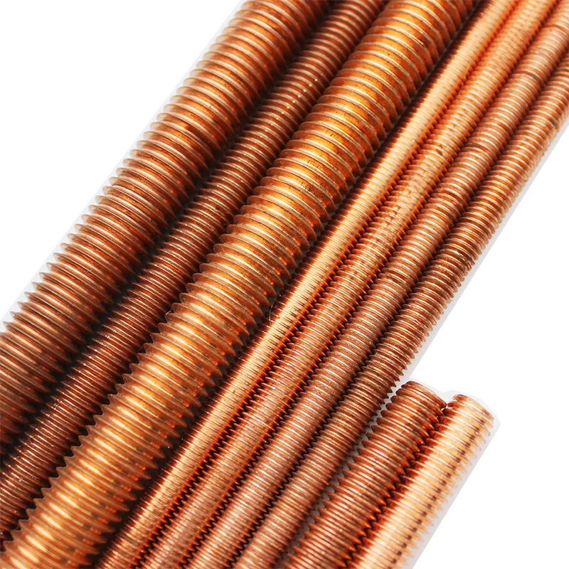 Barra totalmente roscada, barra de cobre, pernos de tuerca, M4, M5, M8 ...
