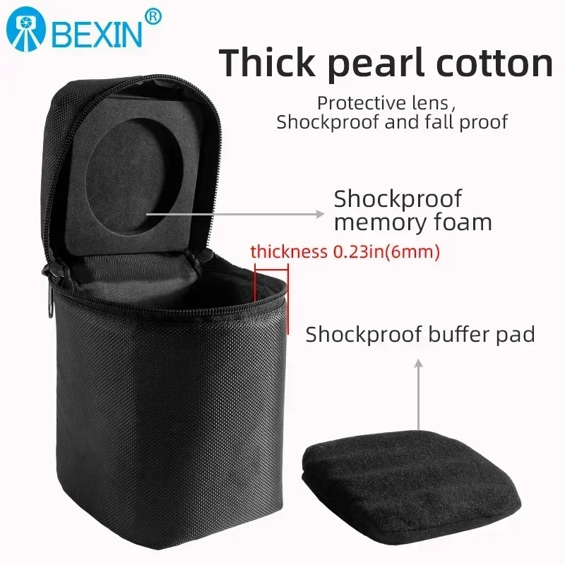 SLR Camera Lens Bag Portable Lens Storage Liner Bag Plus Cotton ...