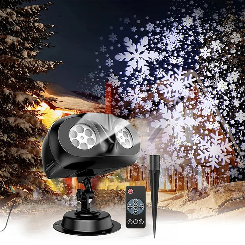 Outdoor-Dynamic-LED-Snowflake-Projector-Lights-Projetor-Natal-Snowfall ...