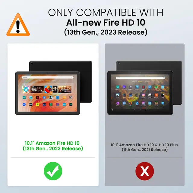 Fire Tablet 10 Case Smart Case For Amazon Fire HD 10 (2021 & 2023 ...