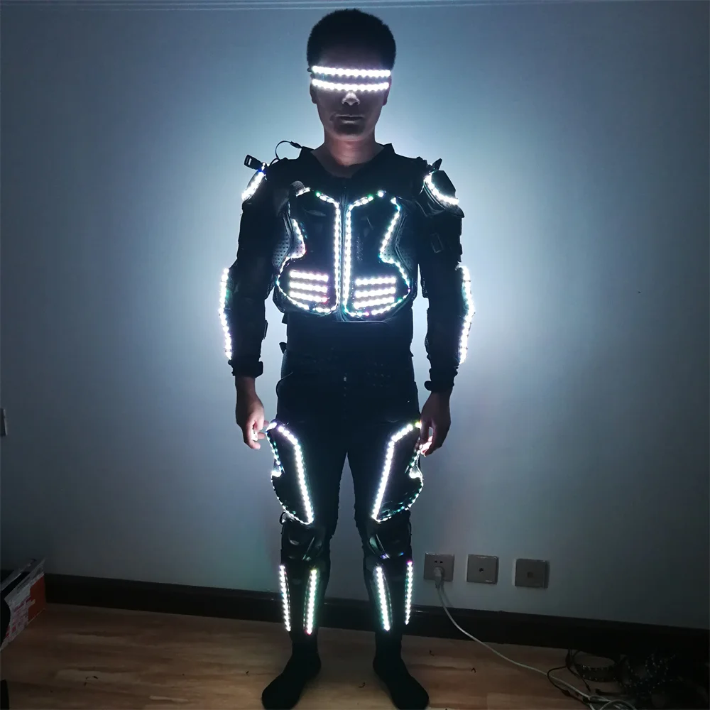 Cool-RGB-Led-Armor-Robot-Suit-Costumes-RGB-Glowing-Glasses-Jacket ...