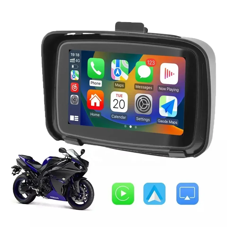 Monitor-CarPlay-sem-fio-da-motocicleta-Display-Motor-Android-Auto ...