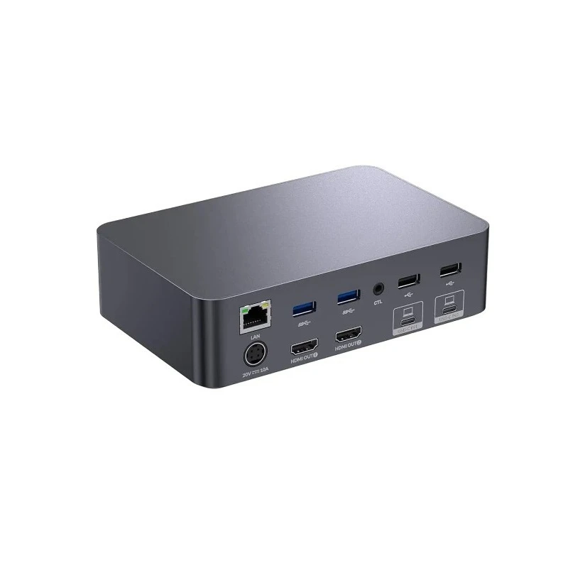2 USB-C MST Ports, 60W PD, AV Access KVM Switch Dock 2 Monitors 2 ...