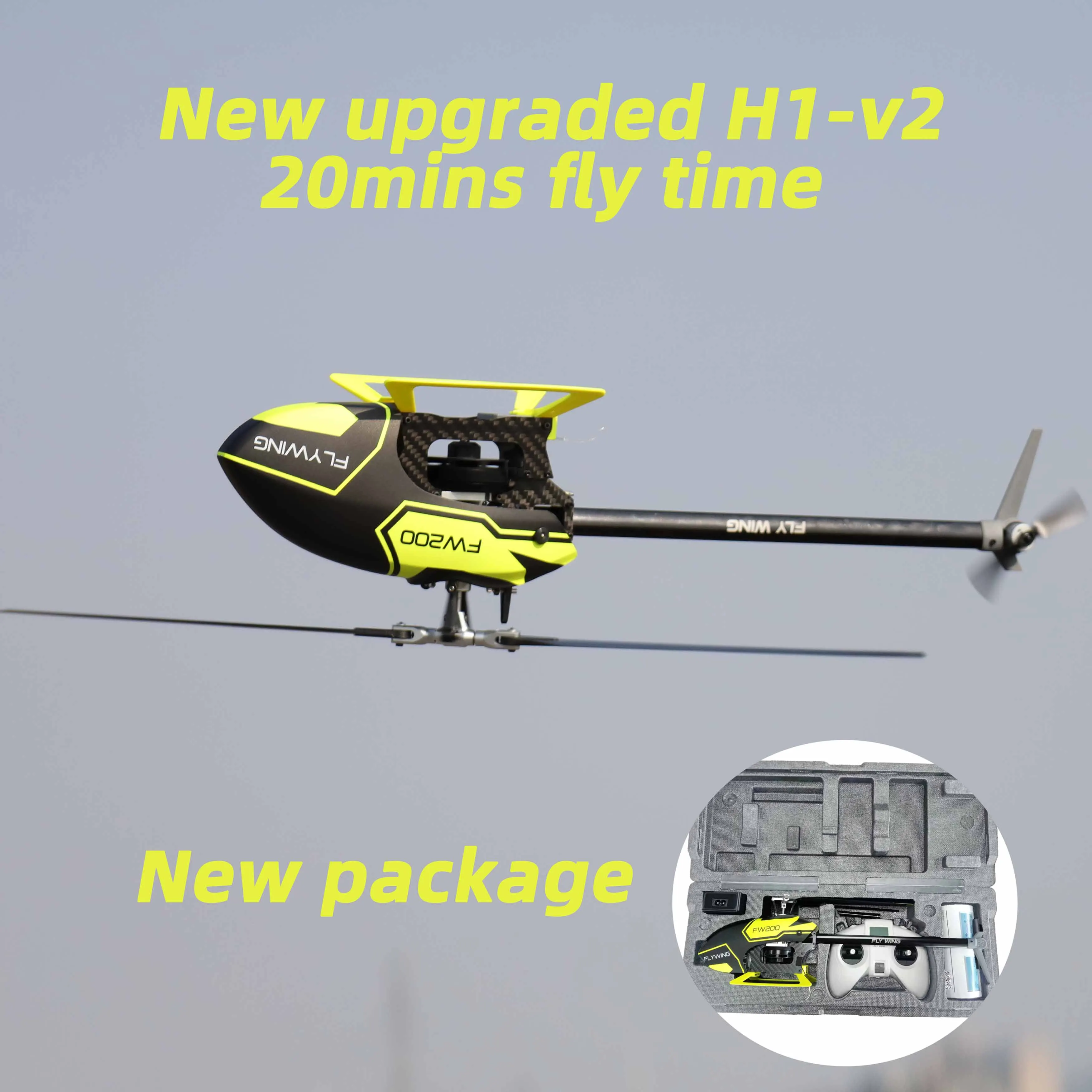 FLYWING-FW200-8CH-3D-Smart-GPS-RC-Vision-System-Metal-Indoor-Helicopter ...
