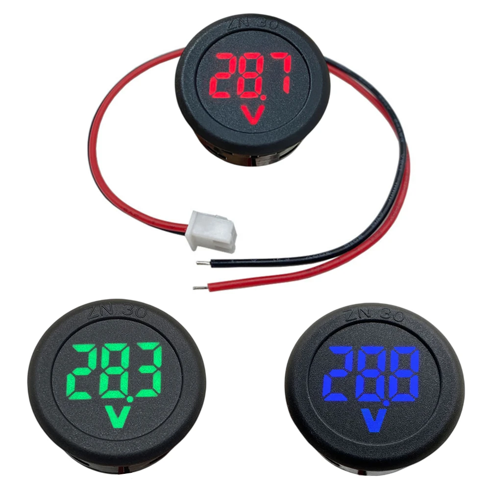 DC-4-100V-LED-Digital-Display-Circular-Two-wire-Voltmeter-DC-Digital ...