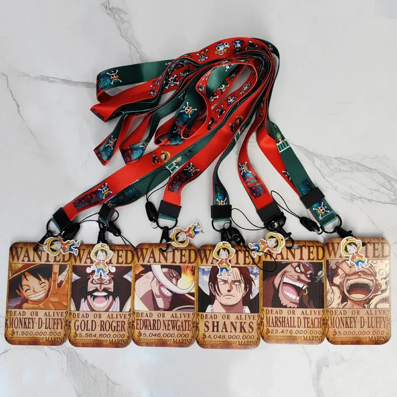 1-Set-Anime-One-Piece-Wanted-ID-Card-Holder-Figure-Collection-Luffy ...