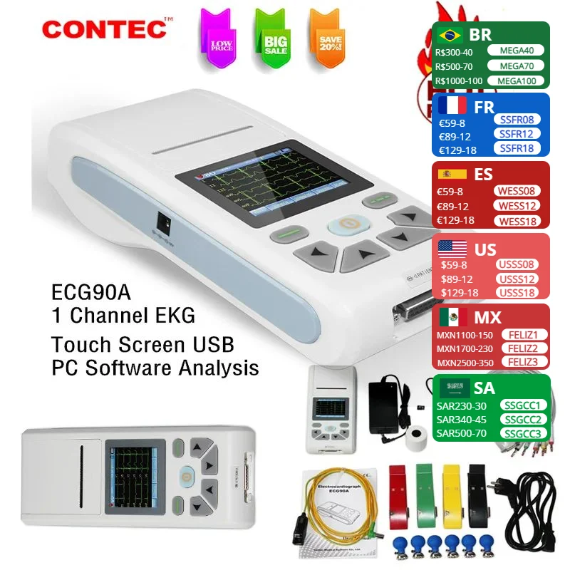 CONTEC-electrocardi-grafo-Ecg90a-de-12-canales-m-quina-ECG-EKG-software ...