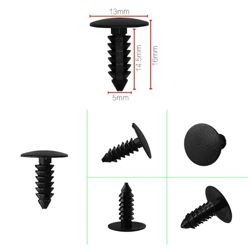 OEM-30Pcs-5mm-Bumper-Retainer-Clips-Car-Plastic-Rivets-Fasteners-Push ...