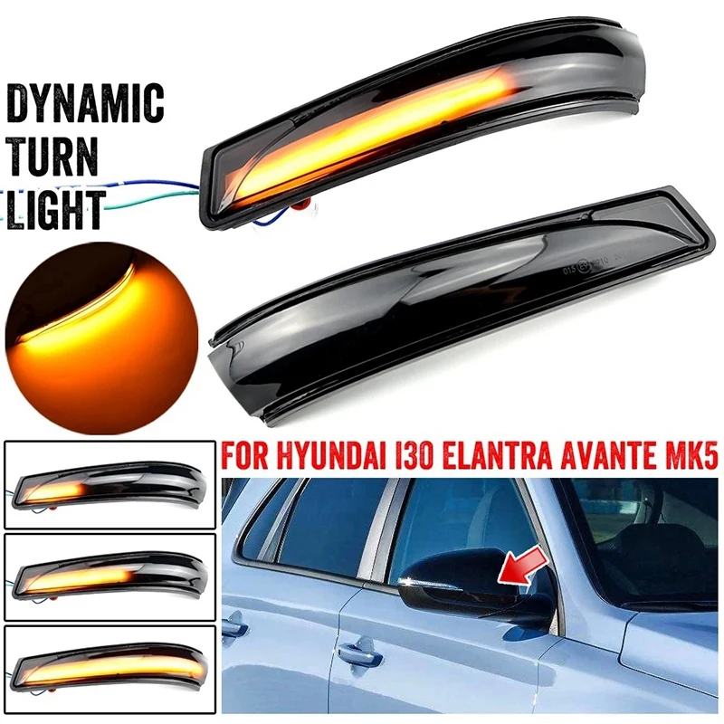 2X-LED-Dynamic-Turn-Signal-Indicator-Lights-Side-Mirror-Light-For ...