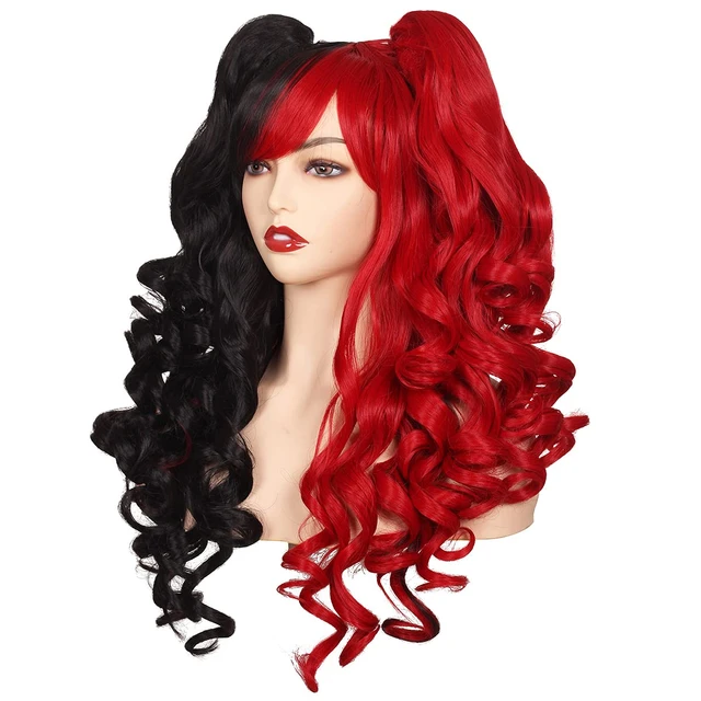 Half Black Half Red Hair