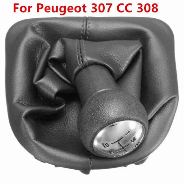 For Peugeot 307 CC 308 206 406 5-Speed Gear Shift Knob With Collars ...